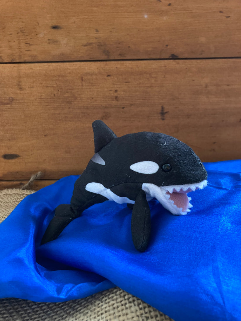 Soft Toy Finger Puppet - ORCA (Killer Whale) – Gnomes & Acorns